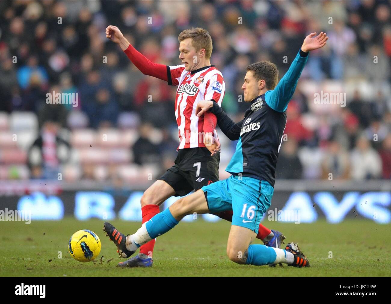 SEBASTIAN LARSSON AARON RAMSEY SUNDERLAND V SUNDERLAND V ARSENAL ...