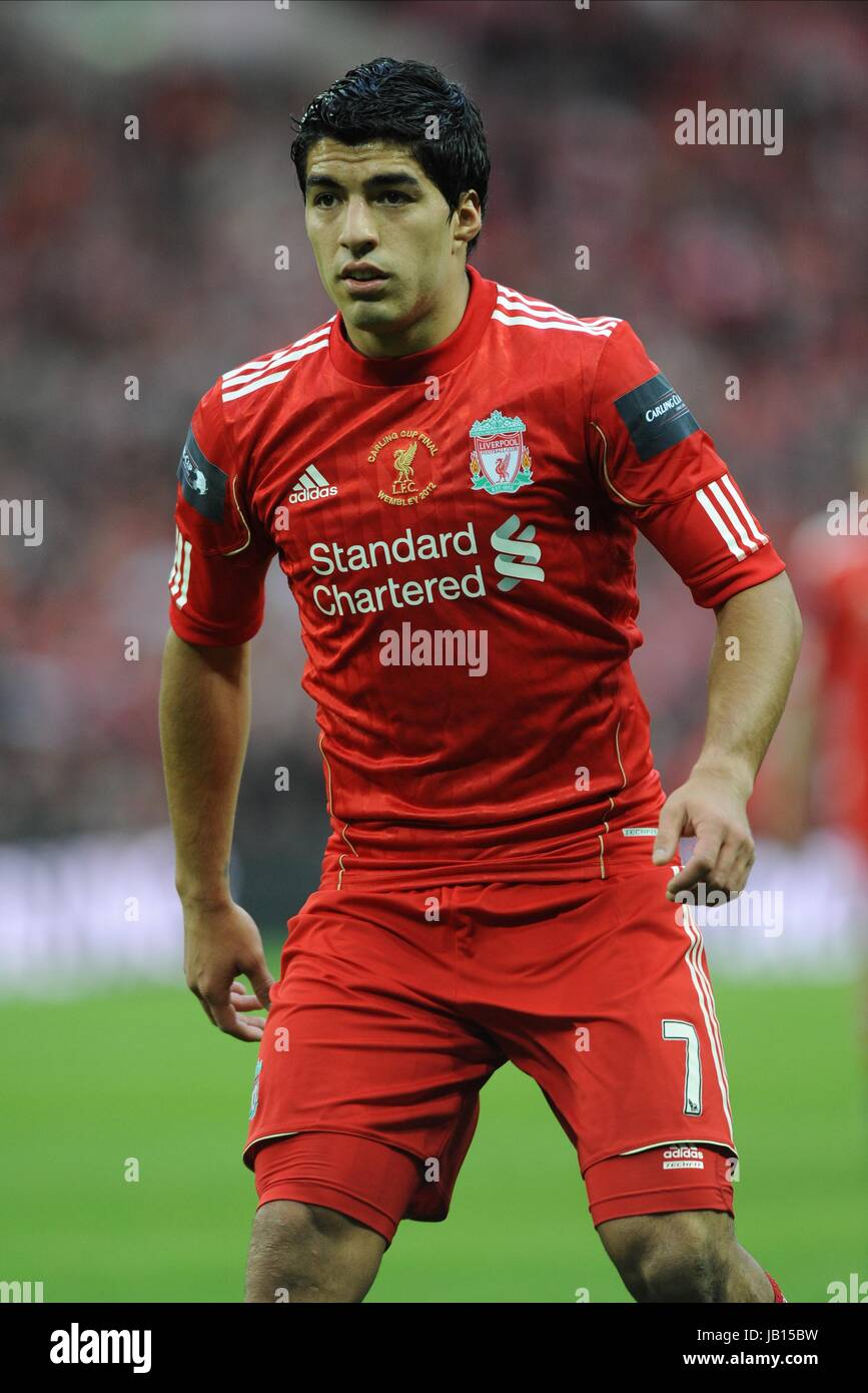 LUIS SUAREZ LIVERPOOL FC WEMBLEY STADIUM LONDON ENGLAND 26 February ...