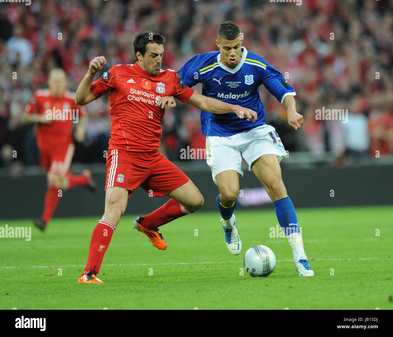 JOSE ENRIQUE & RUDY GESTEDE LIVERPOOL V CARDIFF CITY WEMBLEY STADIUM ...