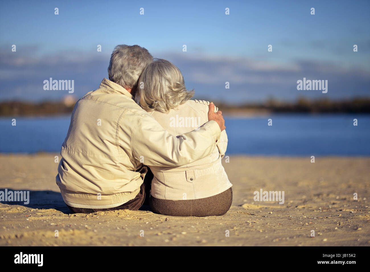 mature couple hugging Stock Photo - Alamy