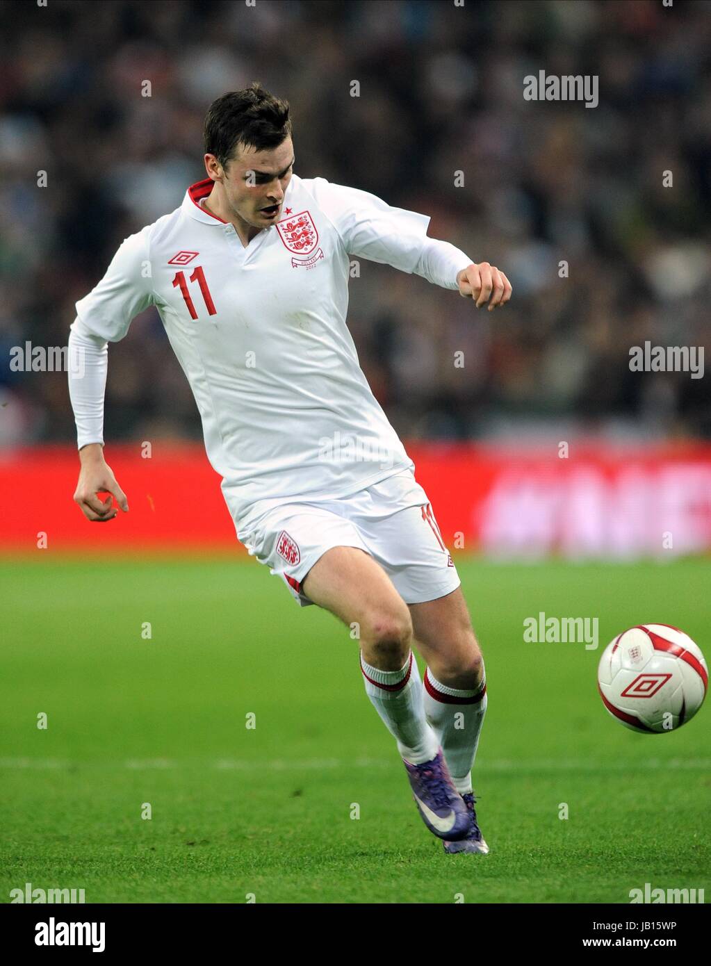ADAM JOHNSON ENGLAND WEMBLEY STADIUM LONDON ENGLAND 29 February 2012 ...