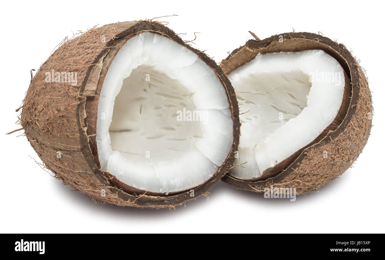 Perfect fresh coconut isolated on white background Stock Photo - Alamy