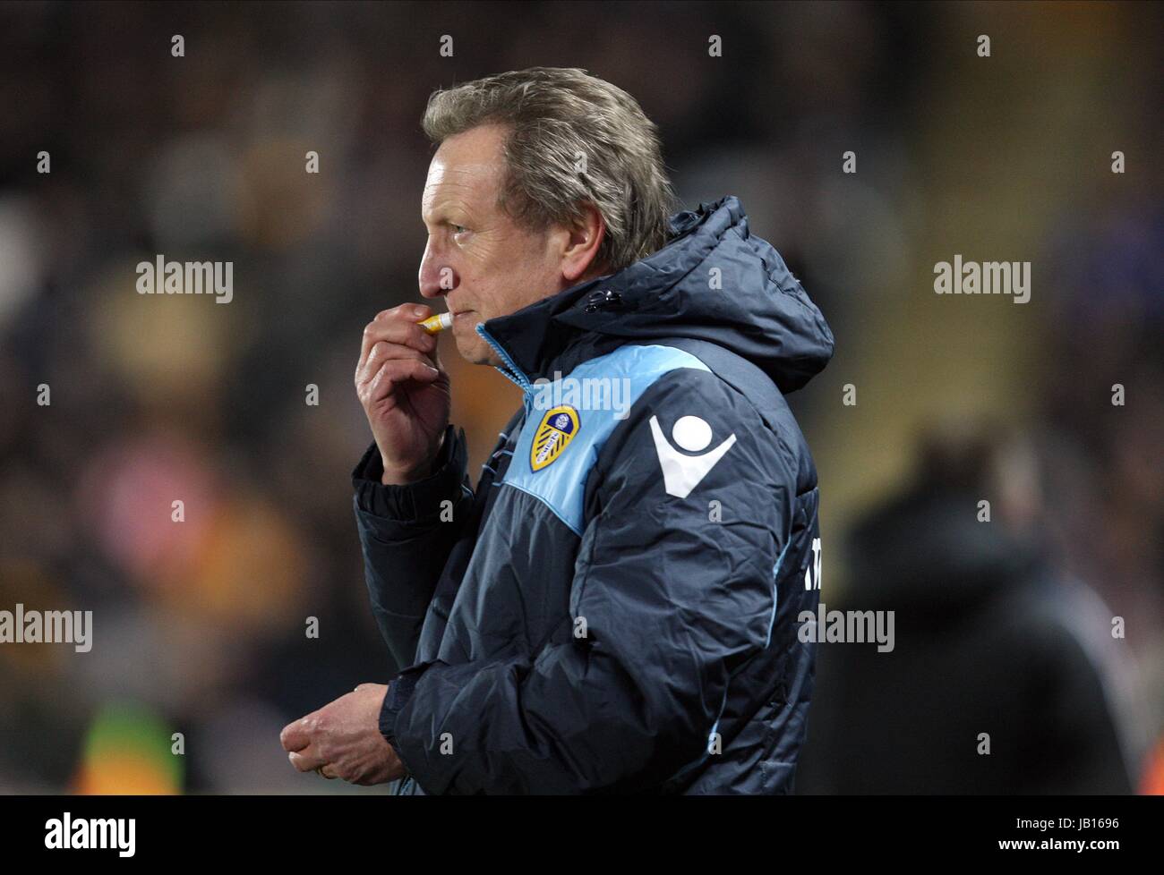 NEIL WARNOCK LEEDS UNITED FC LEEDS UNITED FC KC STADIUM HULL ENGLAND 06 ...