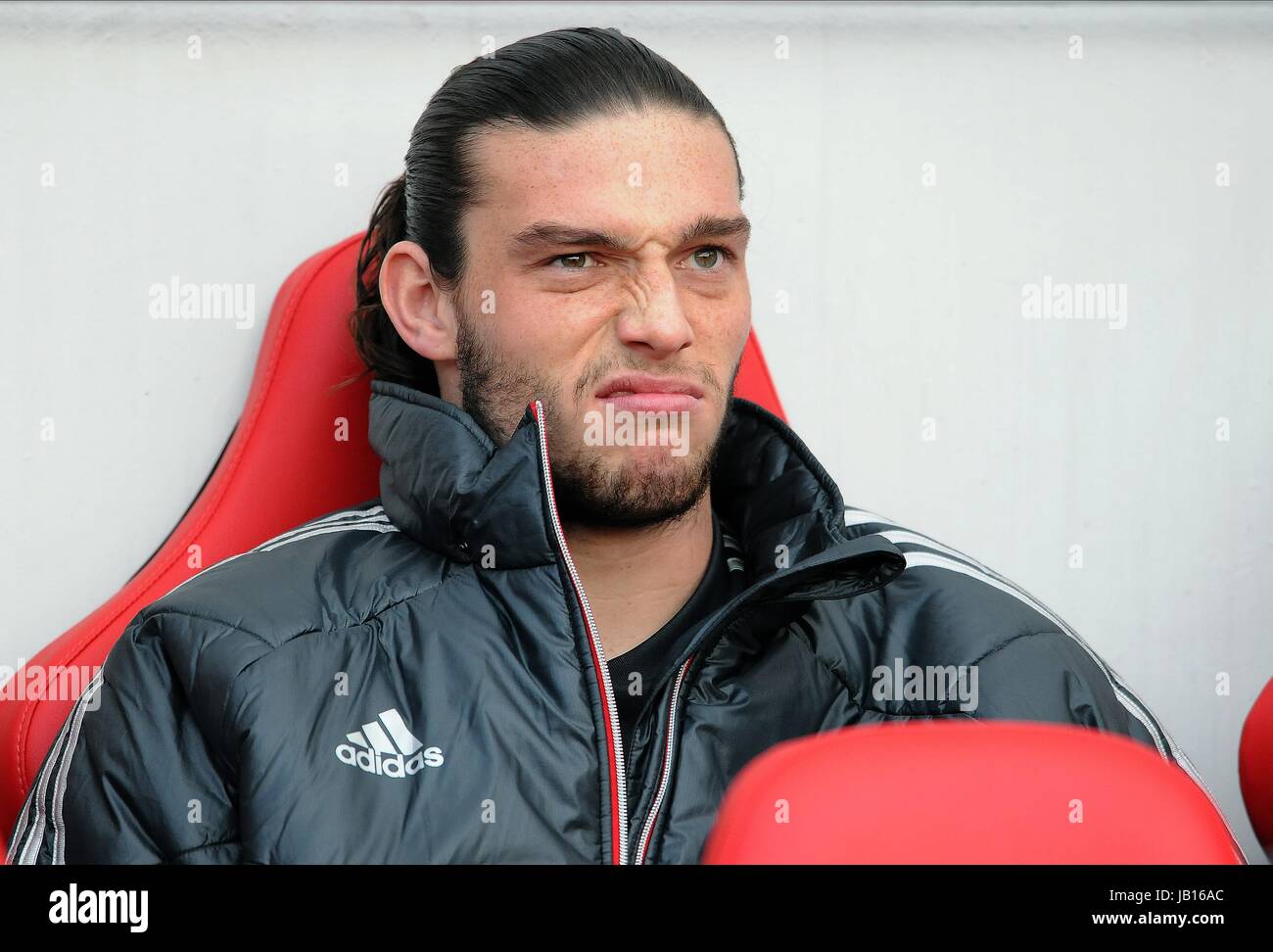 ANDY CARROLL ON BENCH LIVERPOOL FC STADIUM OF LIGHT SUNDERLAND ENGLAND ...