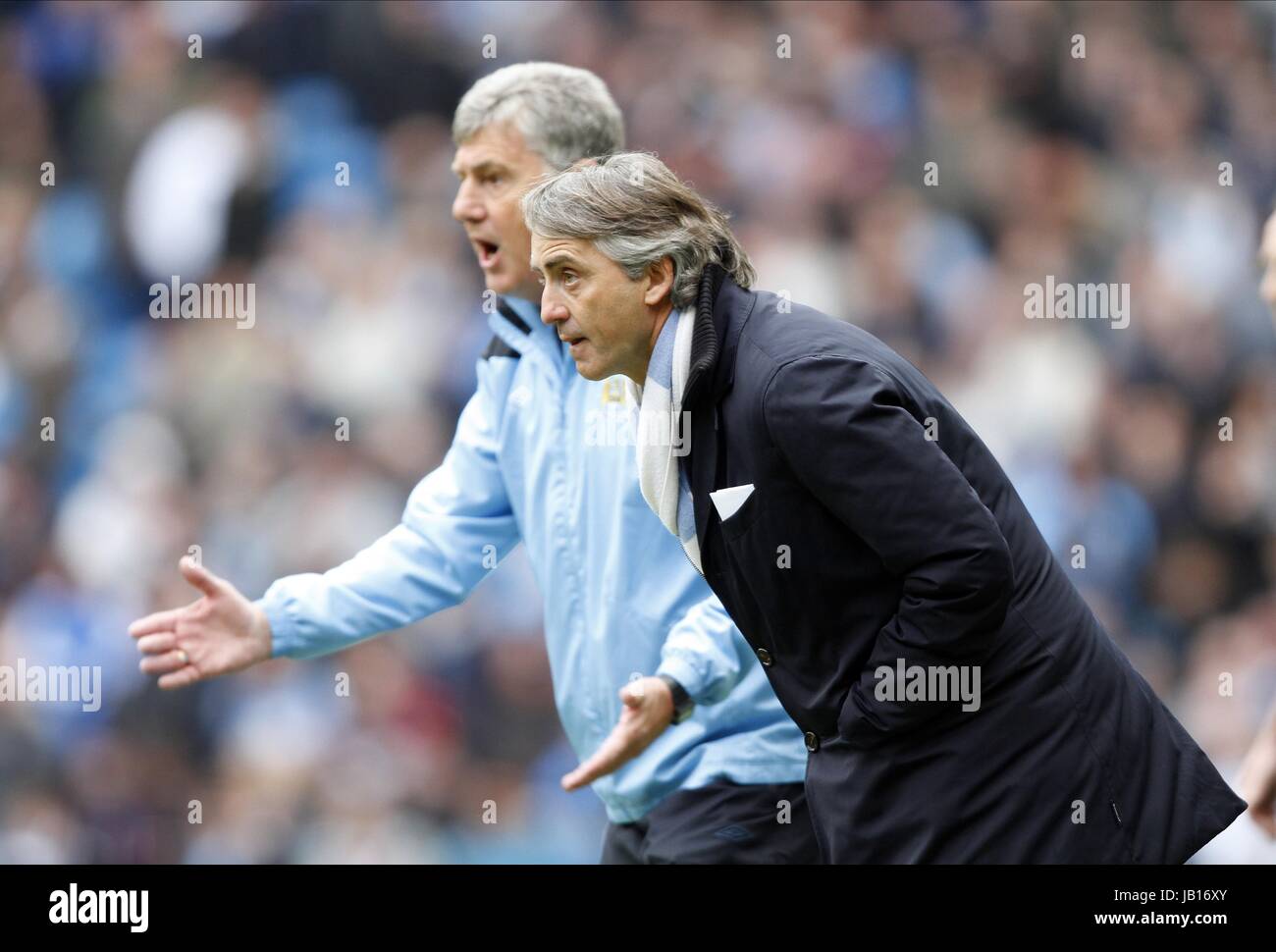 ROBERTO MANCINI & BRIAN KIDD MANCHESTER CITY V SUNDERLAND F ETIHAD ...