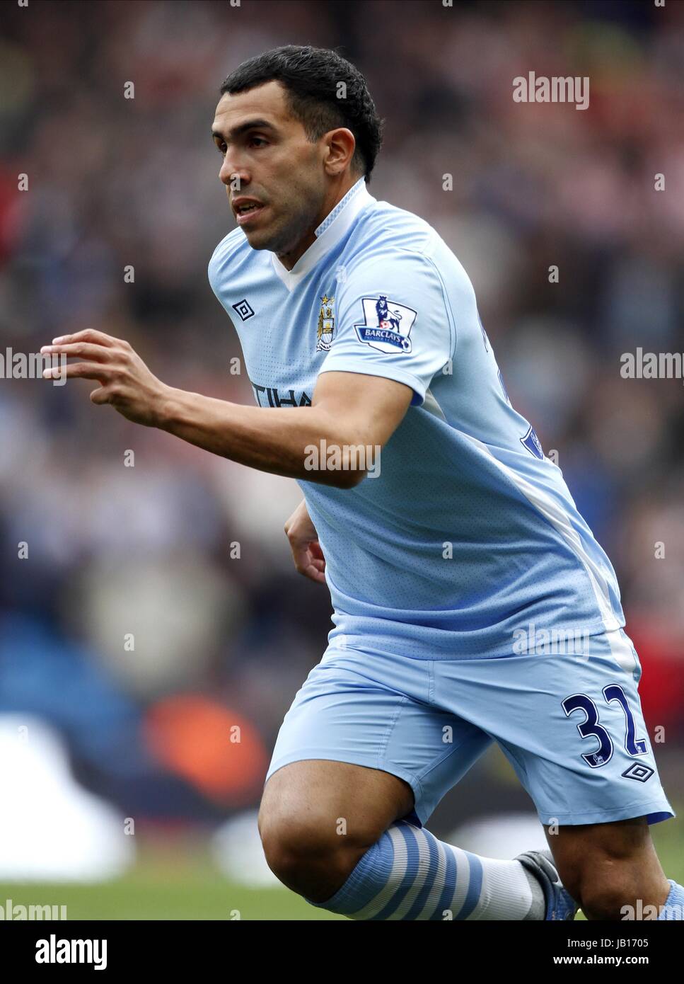 CARLOS TEVEZ MANCHESTER CITY FC ETIHAD STADIUM MANCHESTER ENGLAND 31 ...