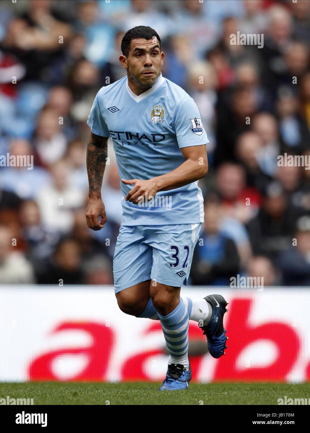 CARLOS TEVEZ MANCHESTER CITY FC ETIHAD STADIUM MANCHESTER ENGLAND 31 ...