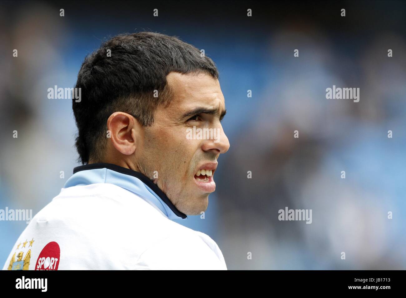 CARLOS TEVEZ MANCHESTER CITY FC ETIHAD STADIUM MANCHESTER ENGLAND 31 ...