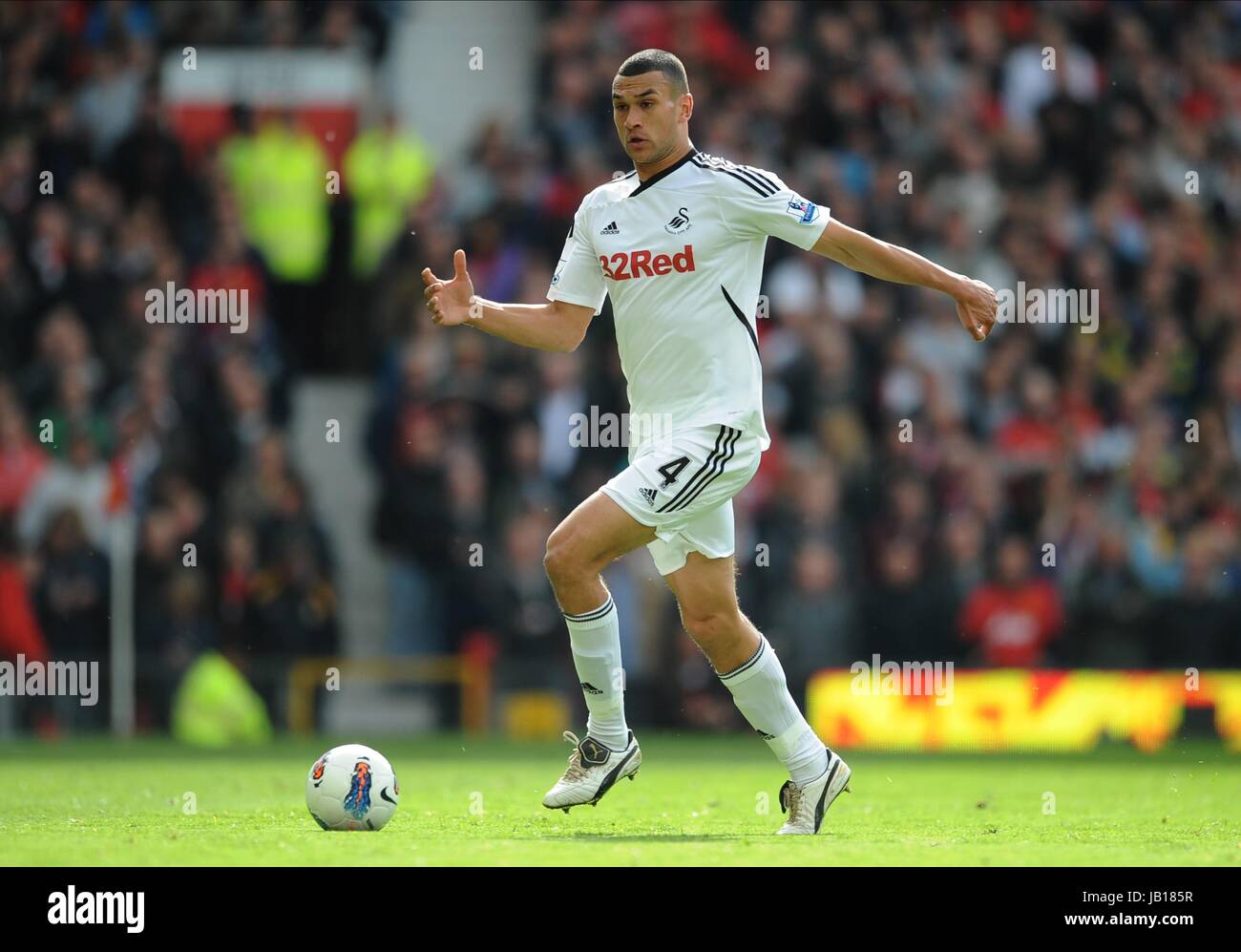 STEVEN CAULKER SWANSEA FC SWANSEA FC OLD TRAFFORD MANCHESTER ENGLAND 06 ...