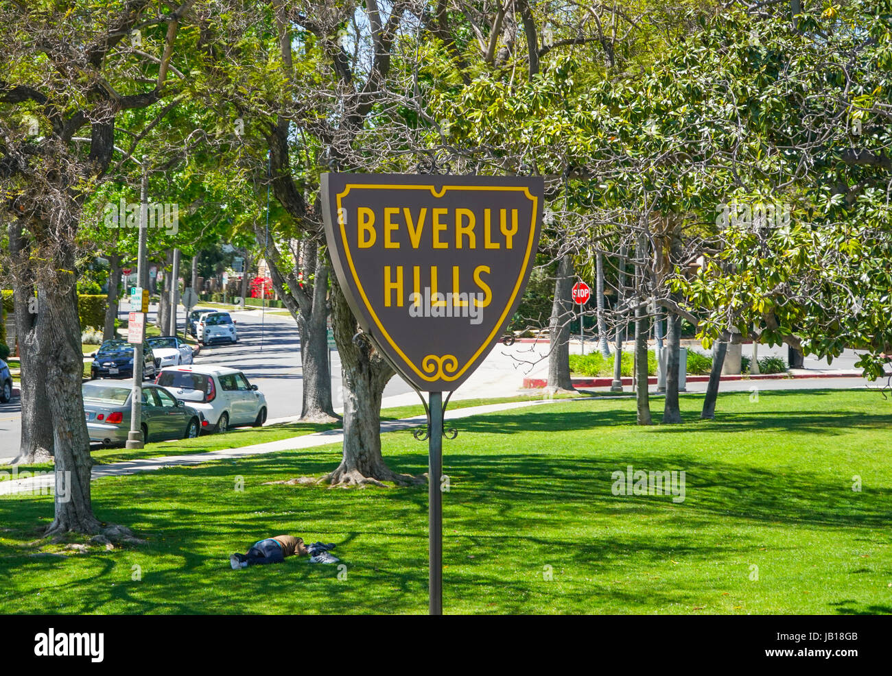 The famous Beverly Hills sign on Santa Monica Blvd - LOS ANGELES ...