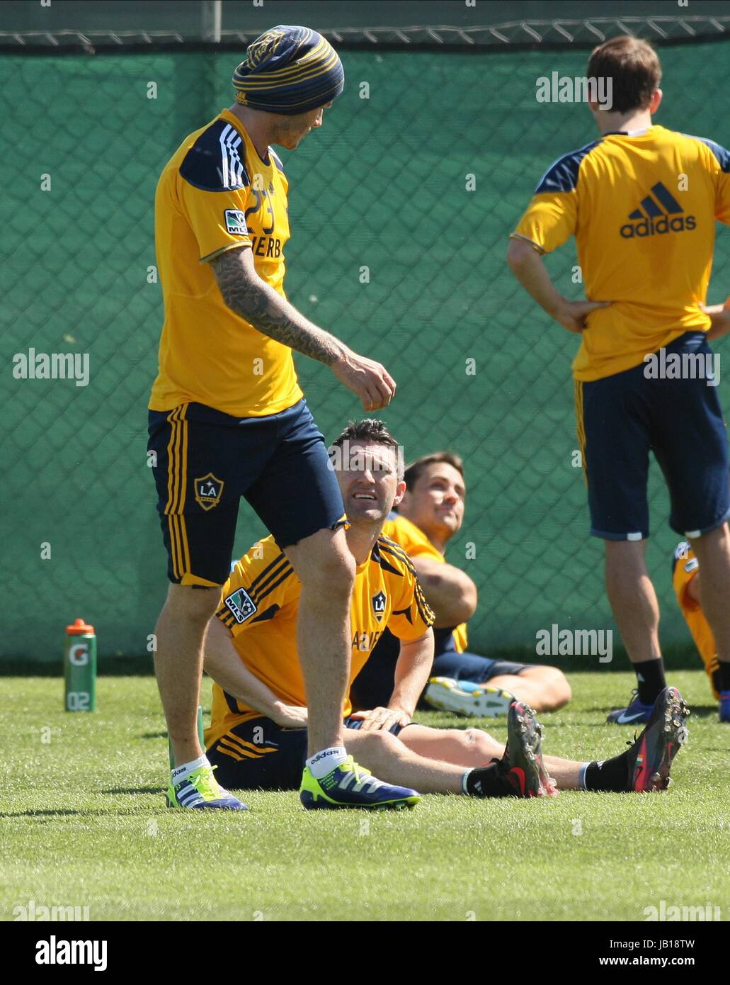 DAVID BECKHAM & ROBBIE KEANE LA GALAXY CARSON LOS ANGELES CALIFORNIA ...