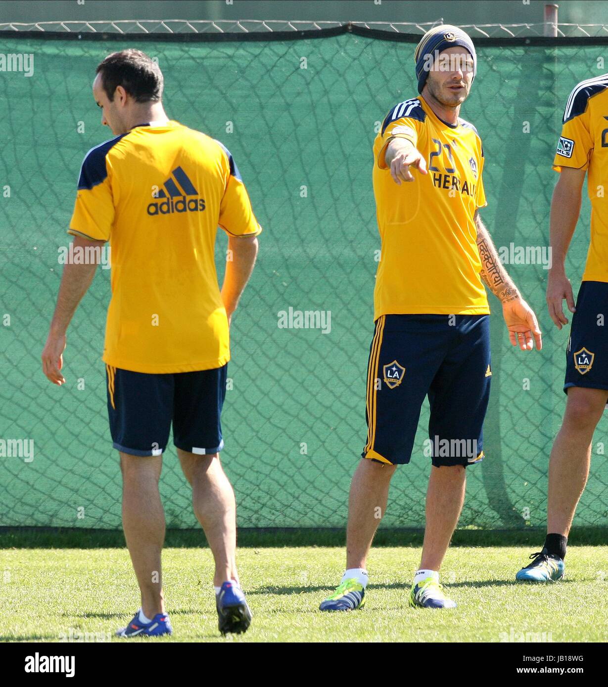 LANDON DONOVAN & DAVID BECKHAM LA GALAXY CARSON LOS ANGELES CALIFORNIA ...