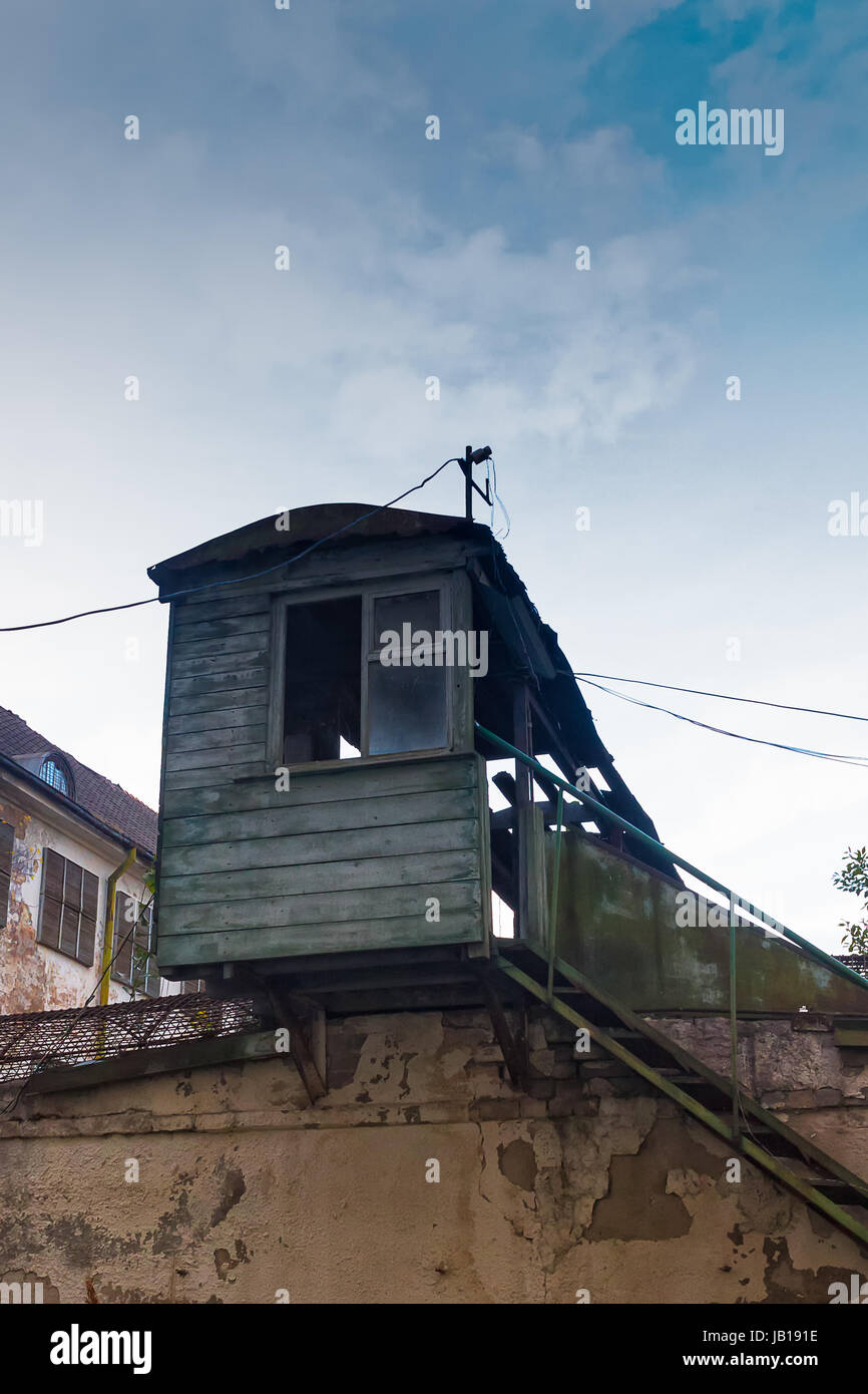 A guard tower in the Patarei prison area in Tallinn, Estonia. The ...
