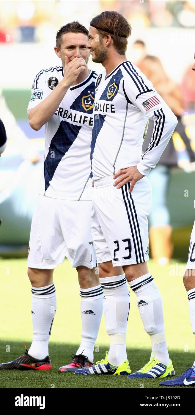 ROBBIE KEANE & DAVID BECKHAM LA GALAXY CARSON LOS ANGELES CALIFORNIA ...