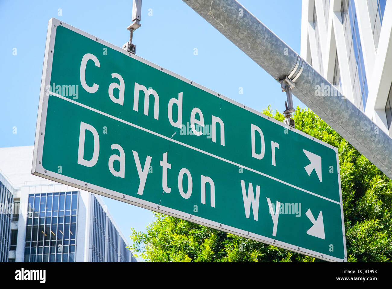 Street signs Camden Dr and Dayton Wy in Los Angeles - LOS ANGELES ...
