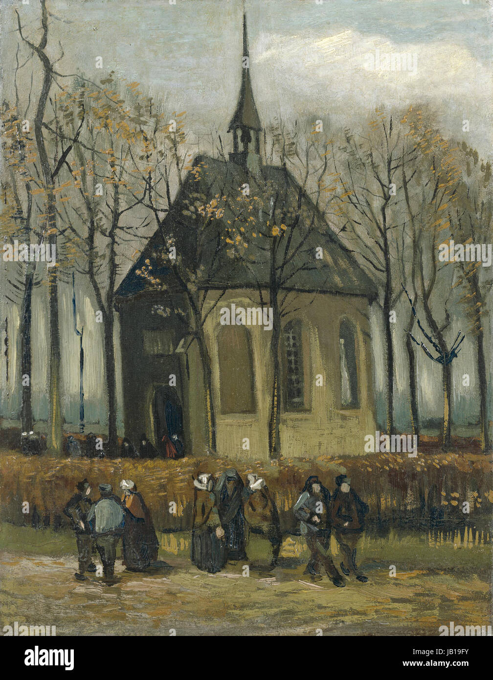 Van gogh congregation leaving the reformed church in nuenen hi-res ...