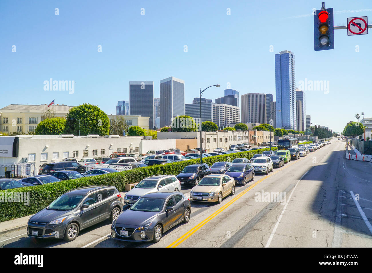 Street traffic in Los Angeles - traffic jam - LOS ANGELES - CALIFORNIA ...