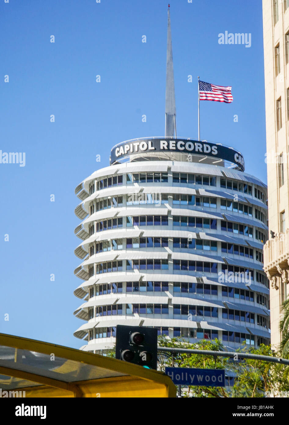 The Tower of Capitol Records in Los Angeles - LOS ANGELES - CALIFORNIA ...