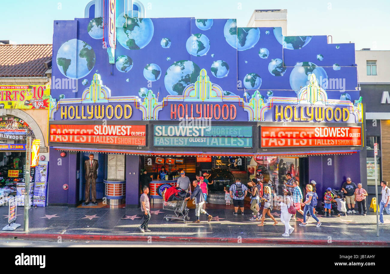 Hollywood Guinness World Records - LOS ANGELES - CALIFORNIA Stock Photo ...