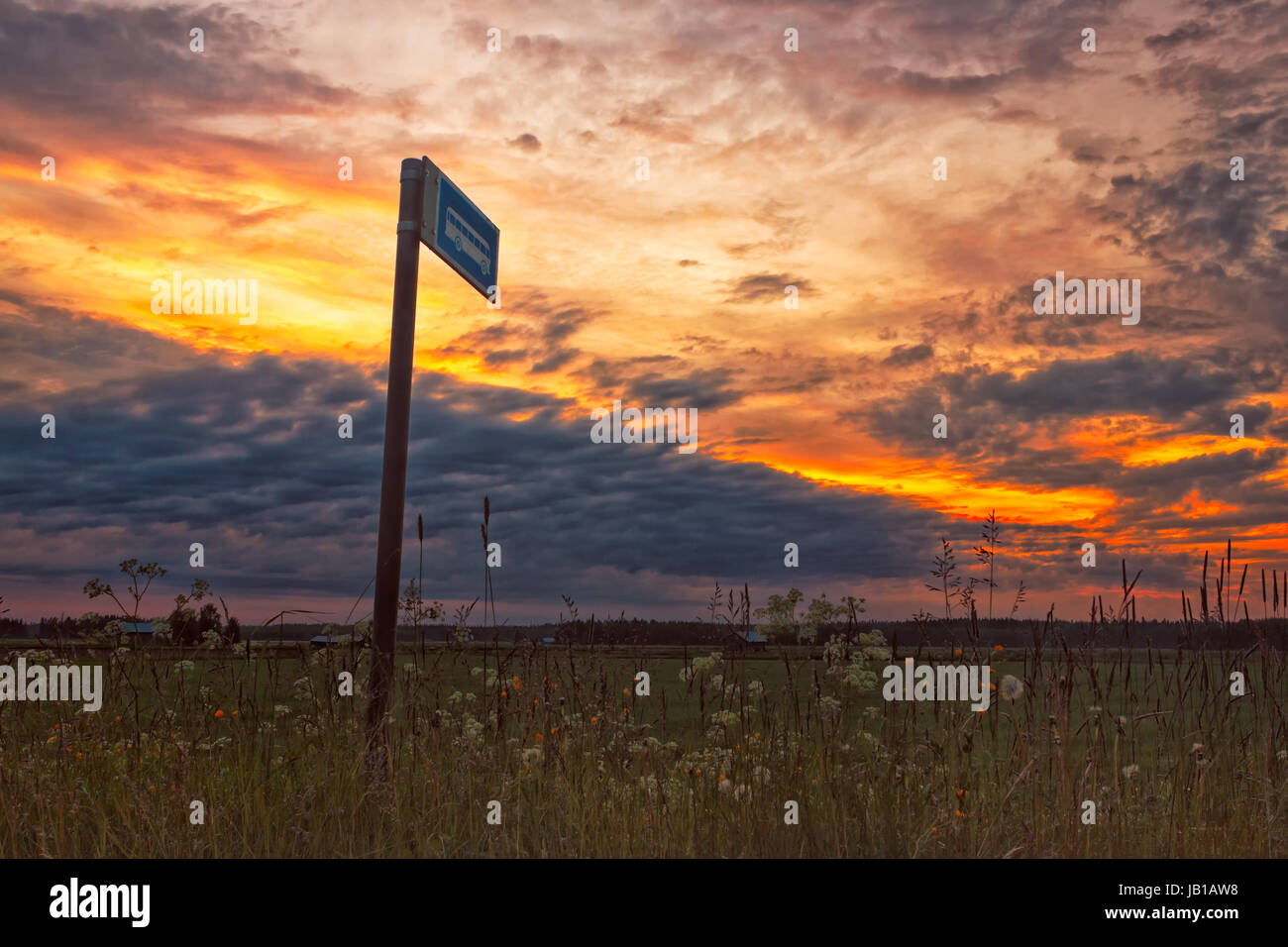 Bus stop sign finland hi-res stock photography and images - Alamy