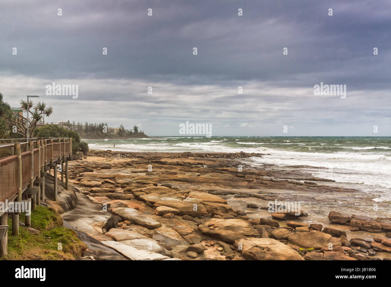 Very typical sight of the sunshine coast of Australia. The Pacific ...
