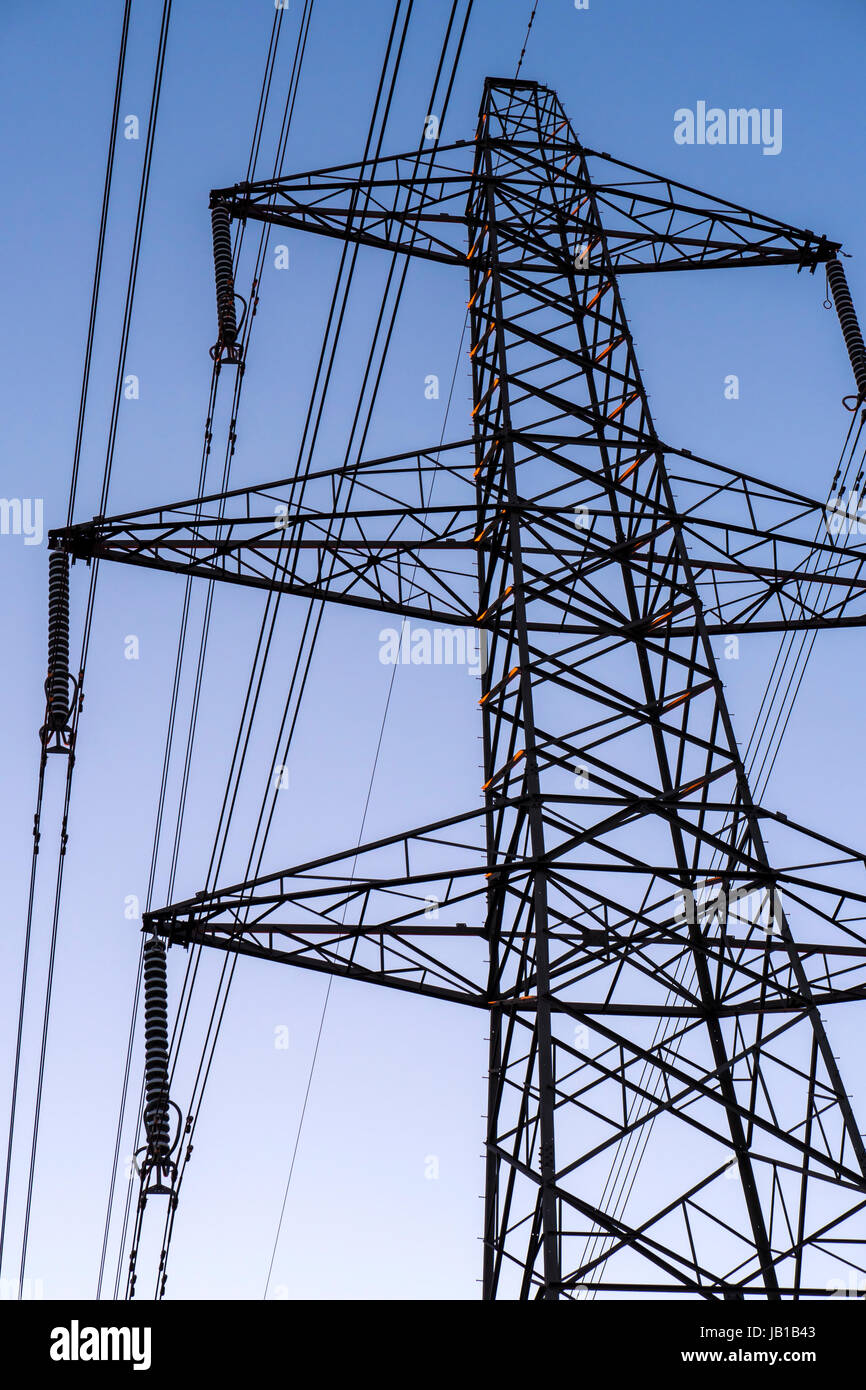 An electricity pylon of the National Grid in Wales Stock Photo - Alamy