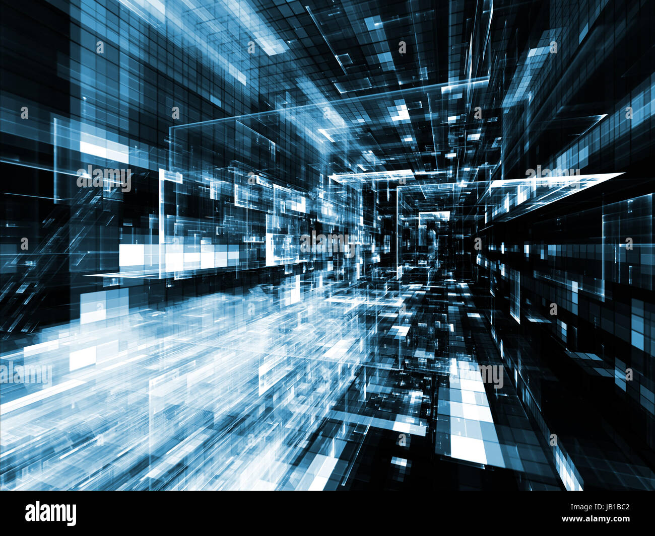 City Lights series. Composition of technological fractal textures with ...