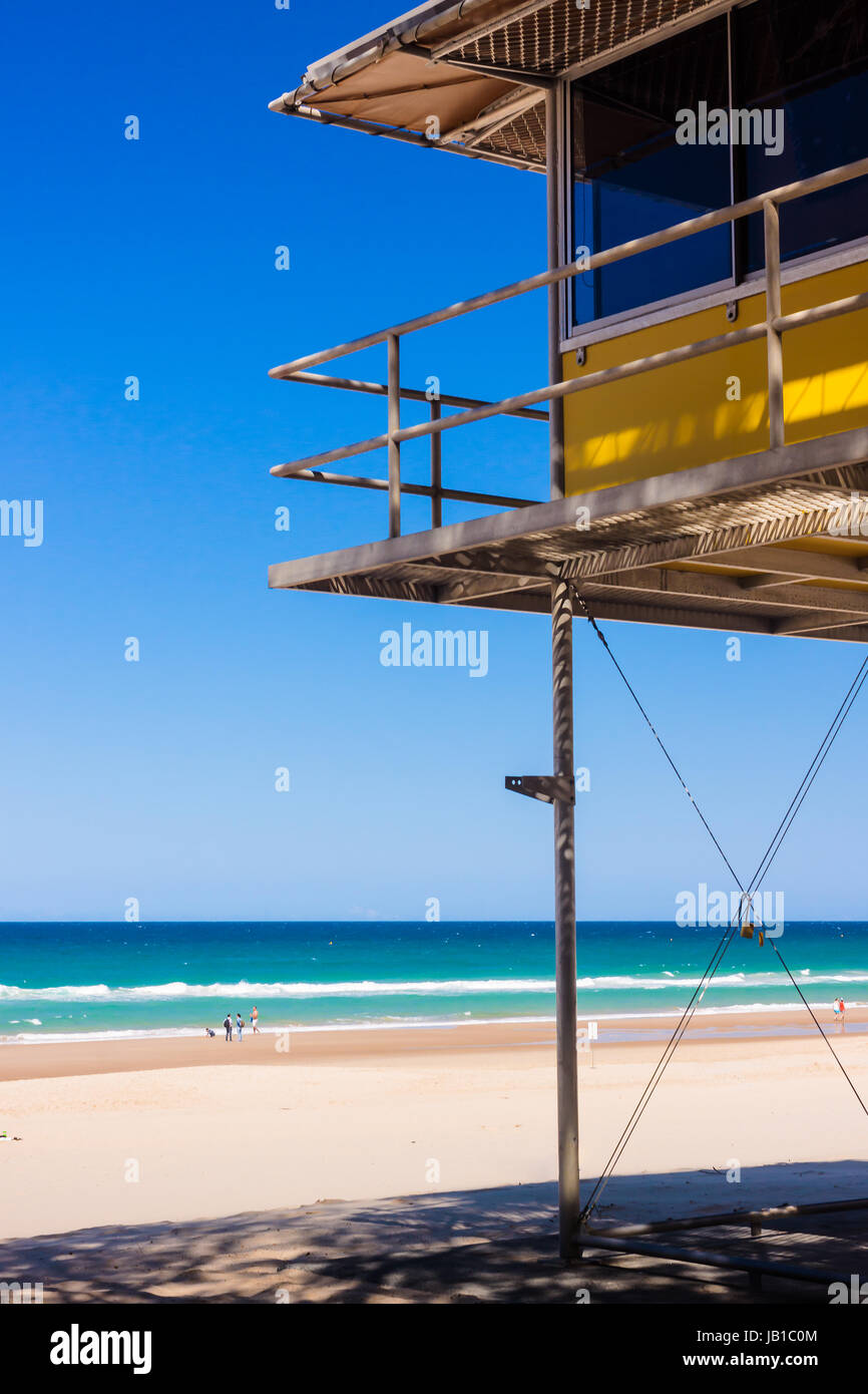 A very typical lifeguard hut at the City of Gold Coast, Queensland ...