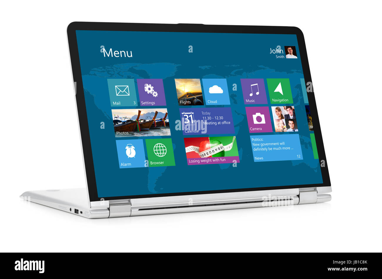 Convertible laptop computer with operating system Stock Photo - Alamy