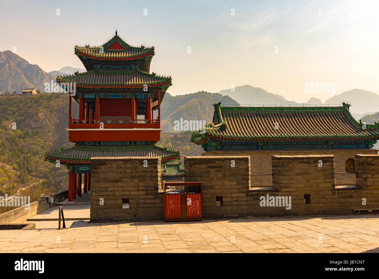 A fortress along the great Wall of China Stock Photo - Alamy