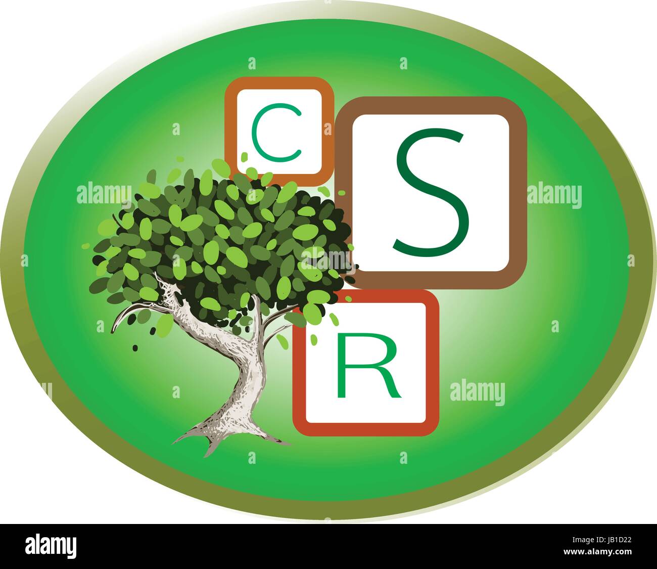 Csr social responsibility tree vector Stock Vector Images - Alamy