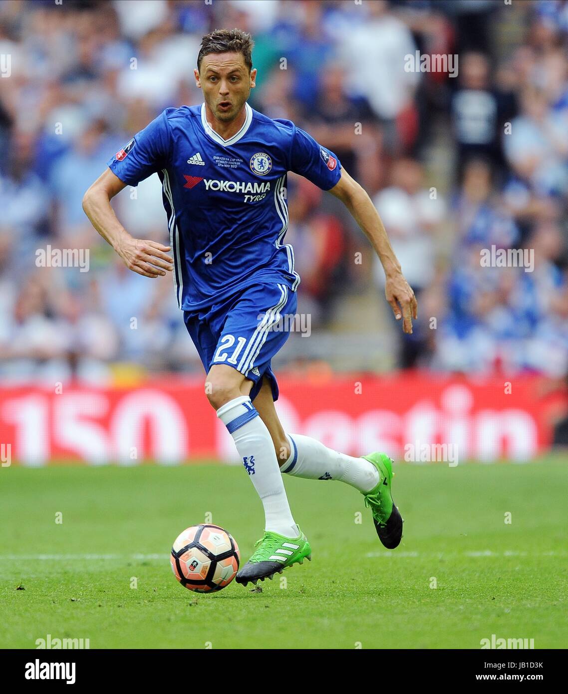 NEMANJA MATIC OF CHELSEA ARSENAL V CHELSEA WEMBLEY STADIUM LONDON ...