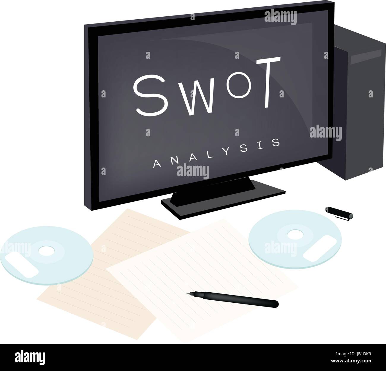 Business Plan, Computer with SWOT Analysis Matrix A Structured Planning ...