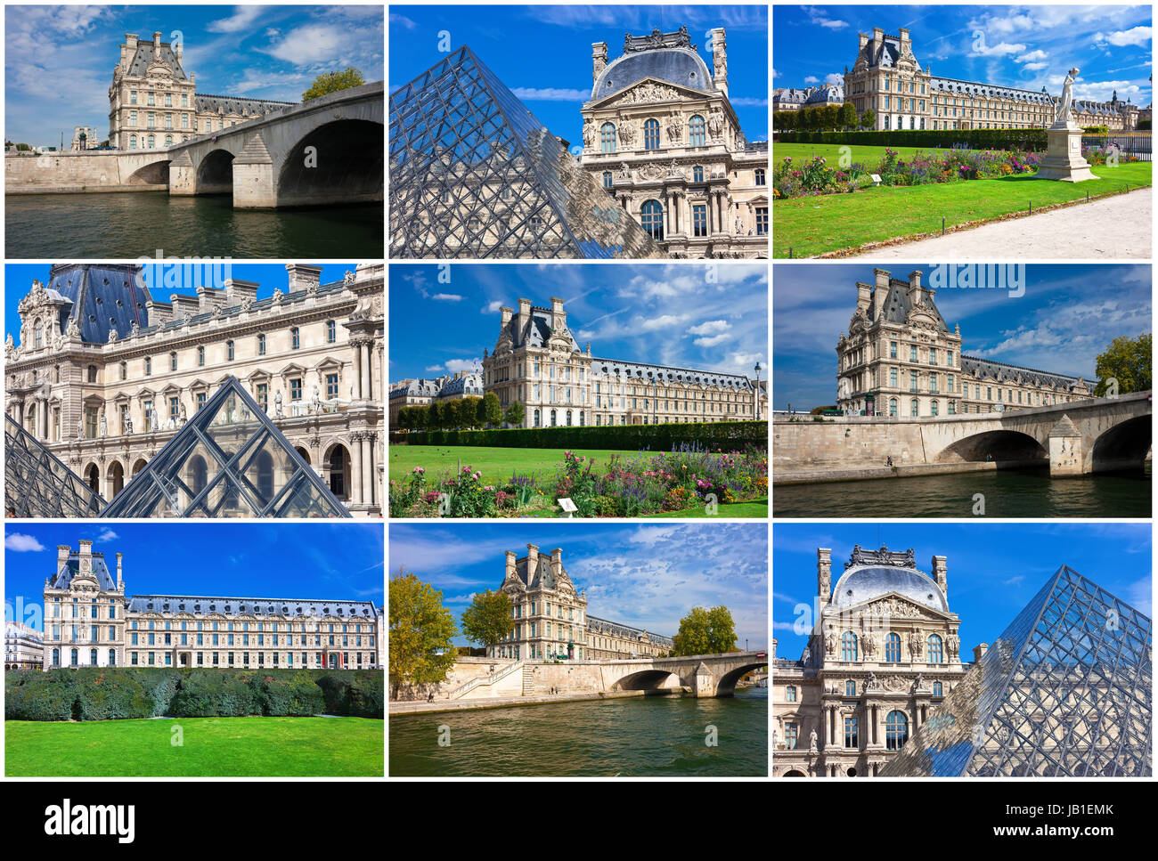 Beautiful view of Louvre museum, Paris, France Stock Photo - Alamy