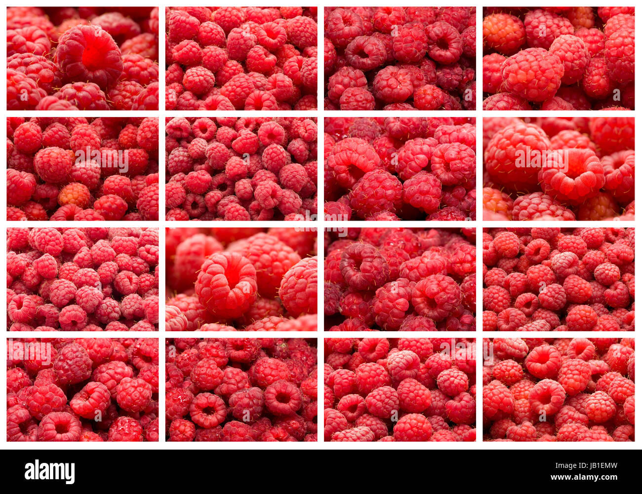 Many fresh red raspberries making beautiful background Stock Photo - Alamy