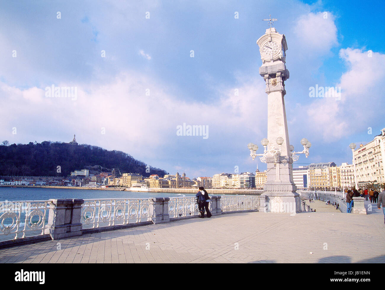 Promenade over La Concha beach. San Sebastian, Spain Stock Photo - Alamy