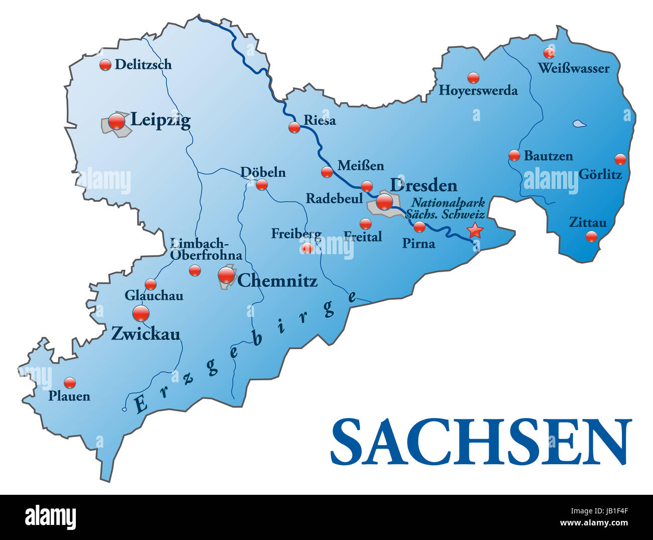Sachsenkarte Cut Out Stock Images & Pictures - Alamy