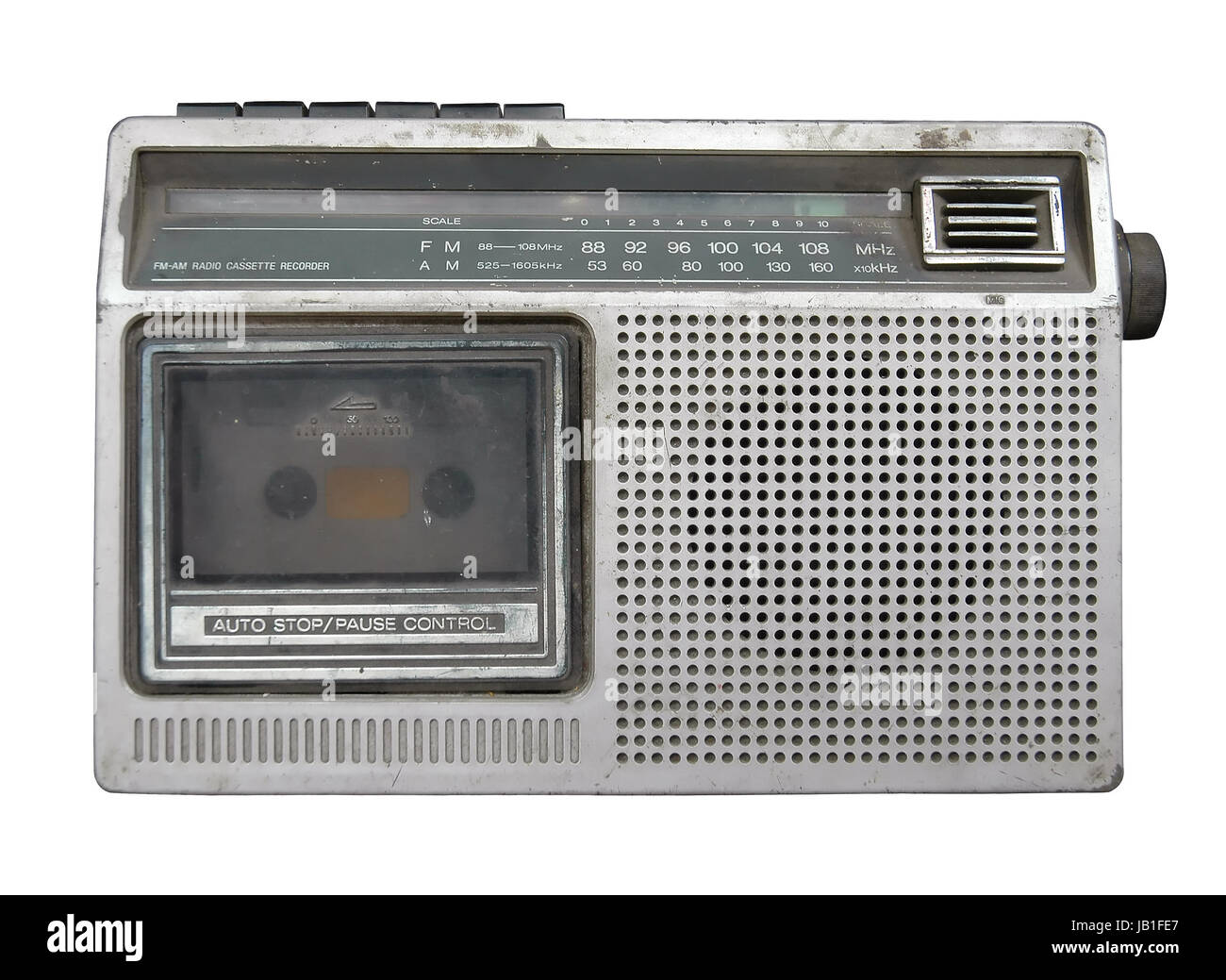 old radio cassette recorder isolated Stock Photo - Alamy