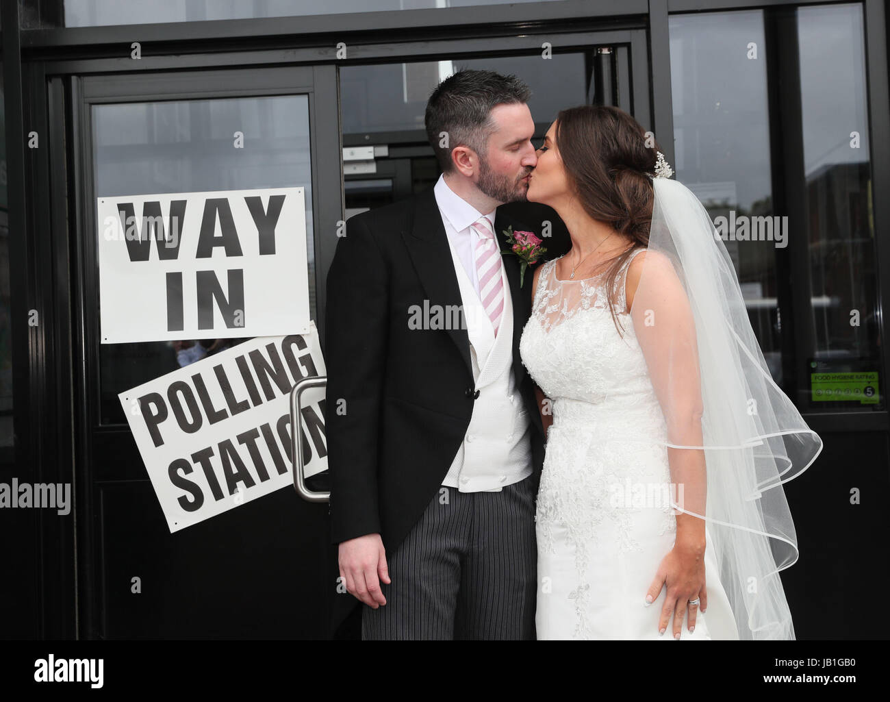 Alliance candidate for West Belfast Sorcha Eastwood casts her vote in ...
