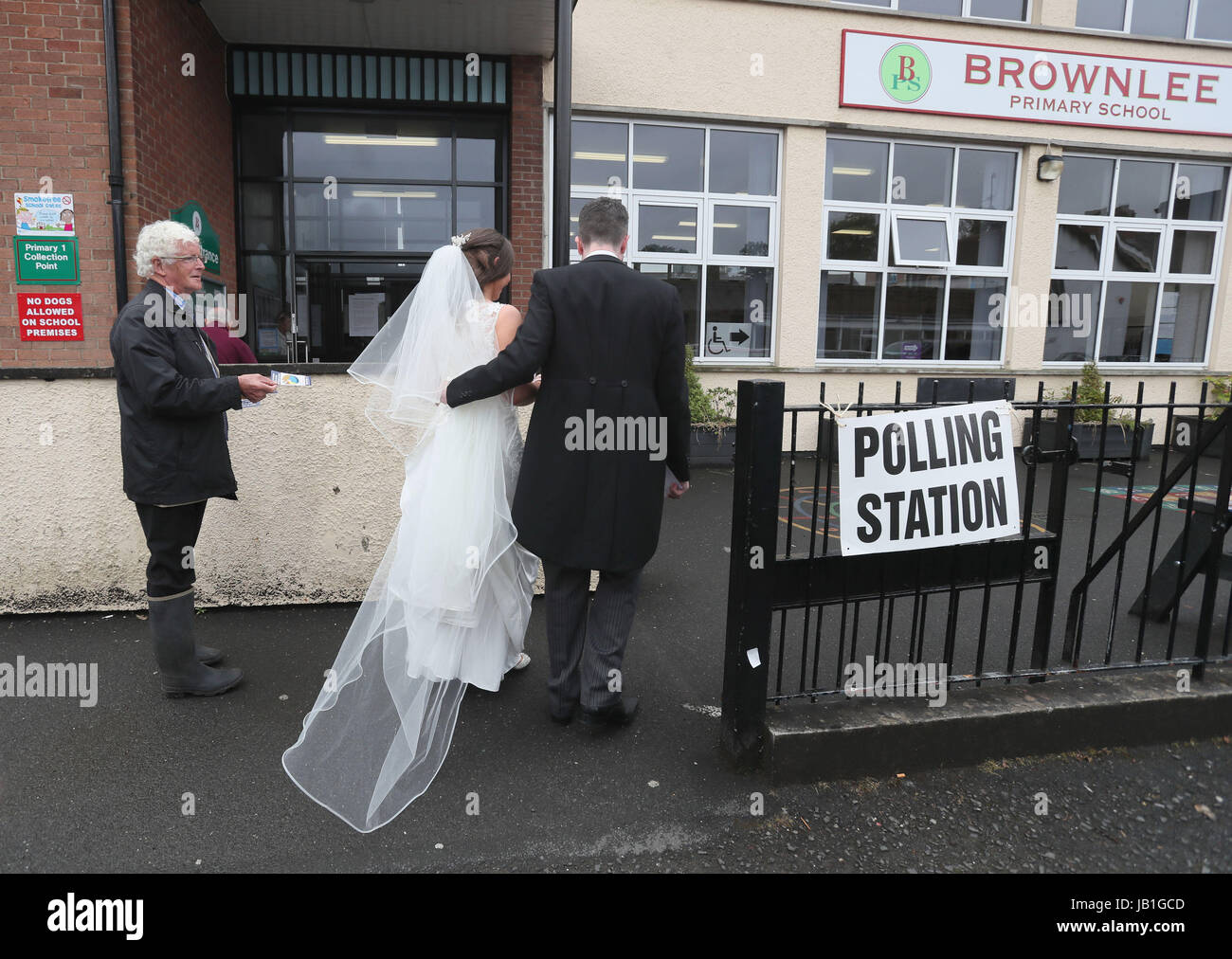 Alliance candidate for West Belfast Sorcha Eastwood arrives to cast her ...