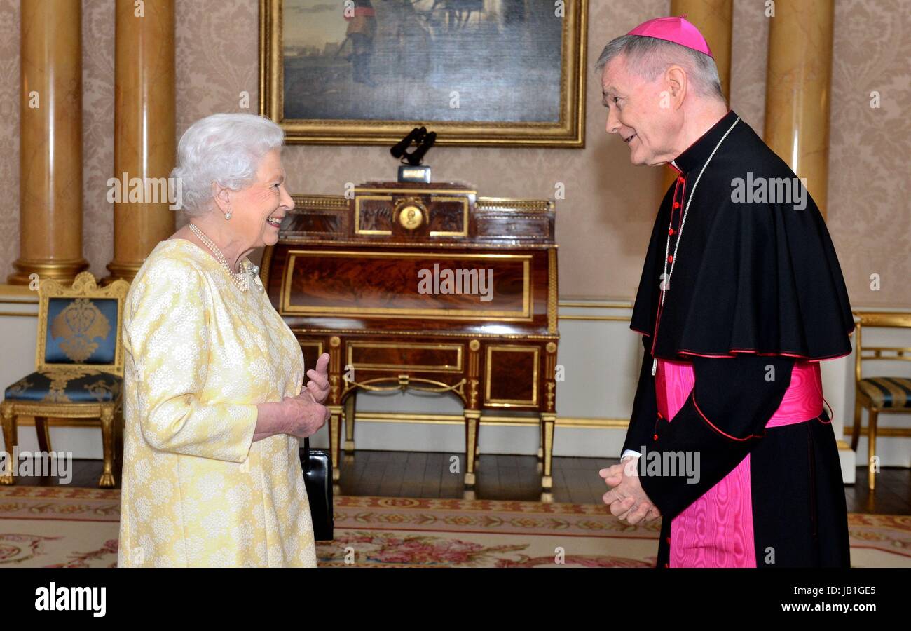 Queen Elizabeth II meets His Excellency Archbishop Edward Joseph Adams ...