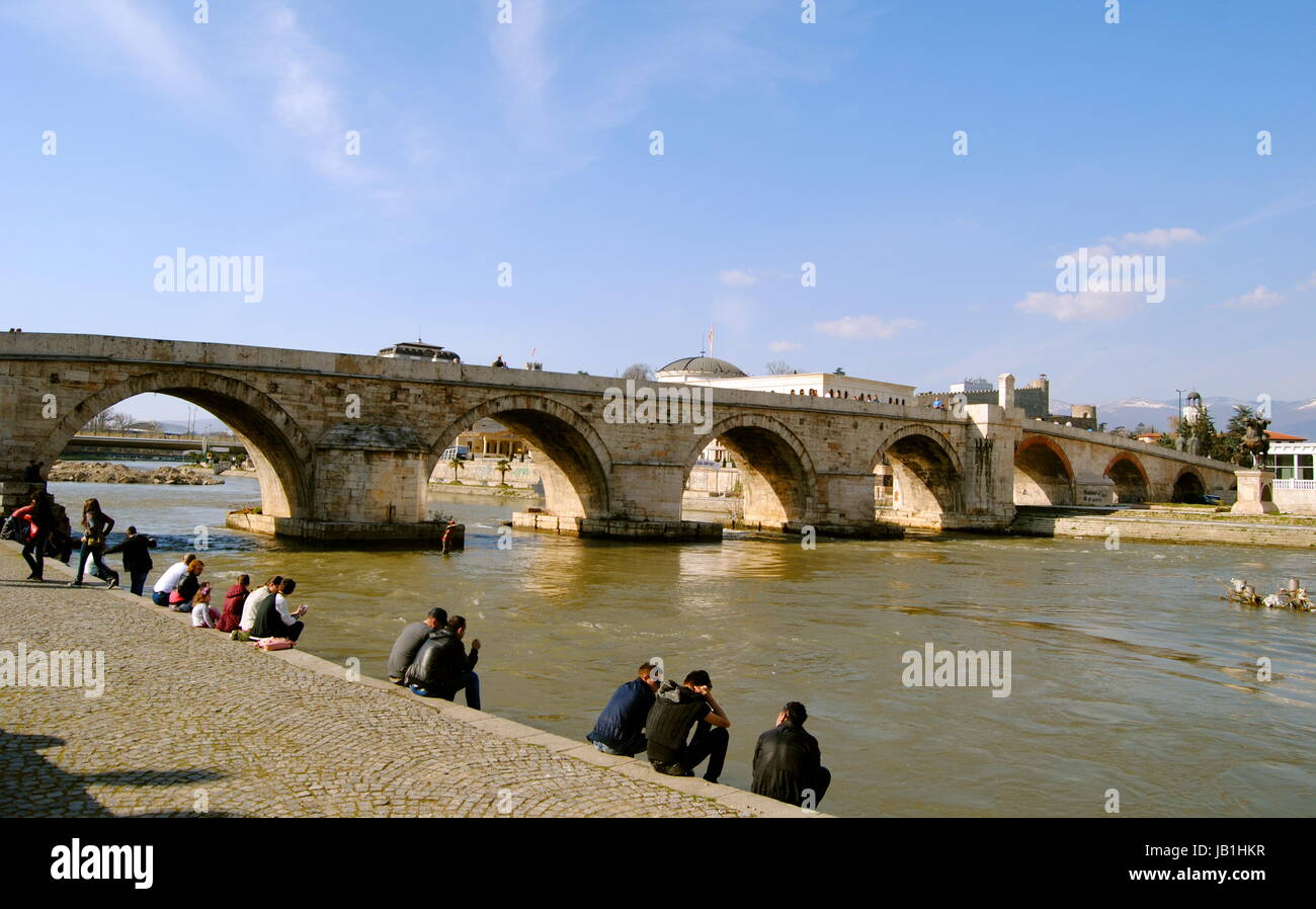 Macedonia skopje bridges hi-res stock photography and images - Alamy