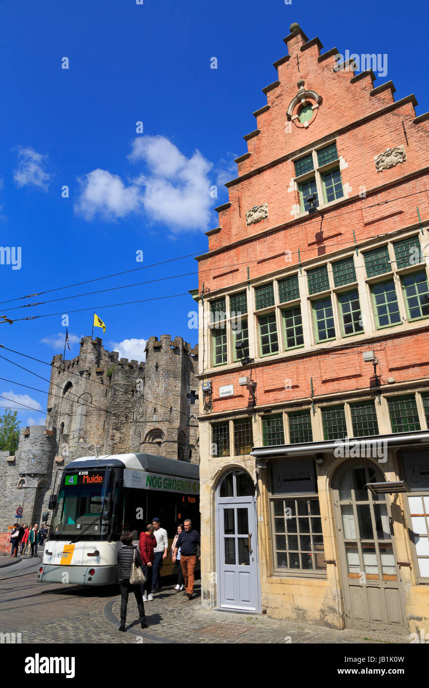 Gravensteen Castle, Ghent, East Flanders, Belgium, Europe Stock Photo ...