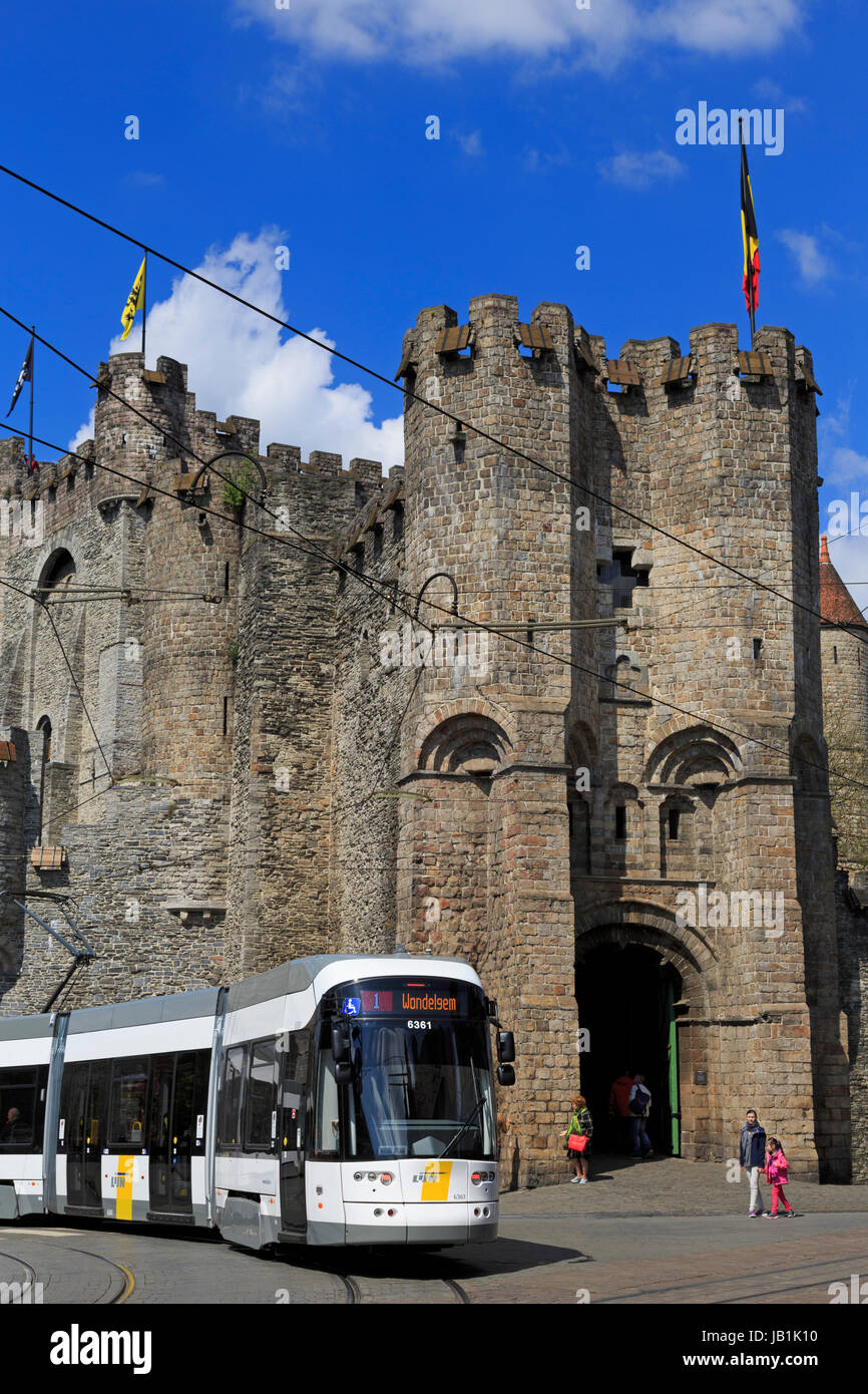 Gravensteen Castle, Ghent, East Flanders, Belgium, Europe Stock Photo ...