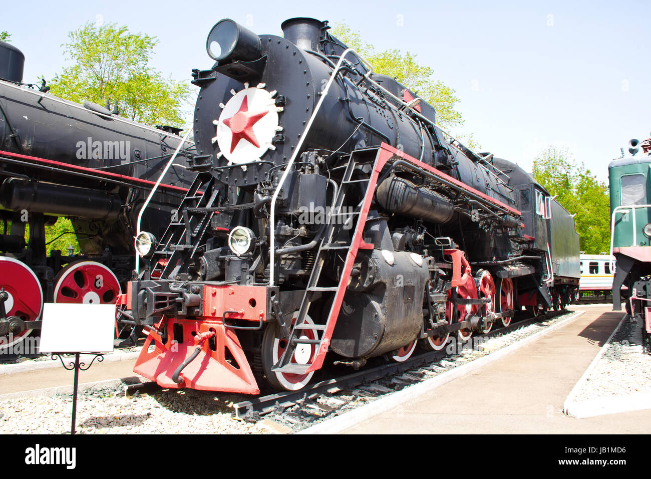 Photo of Russian rail road locomotive in Samara Stock Photo - Alamy