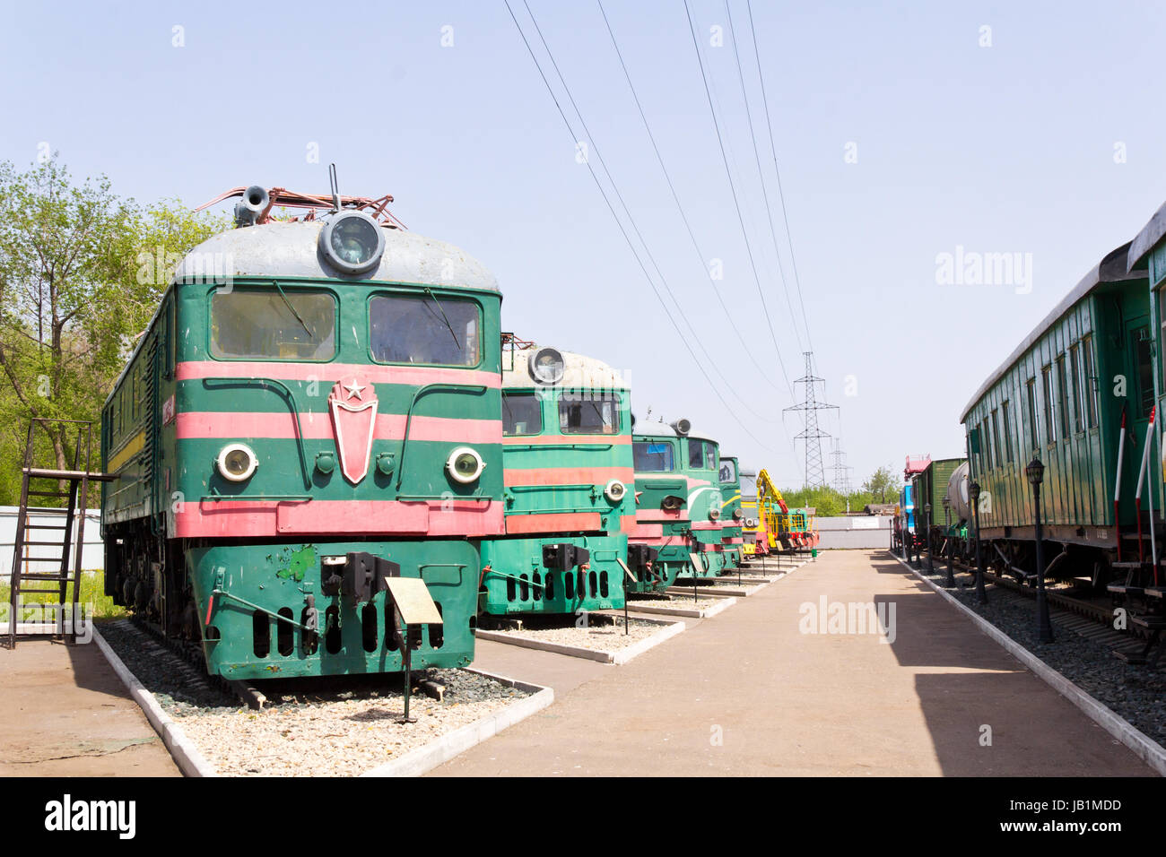 Photo of Russian rail road locomotive in Samara Stock Photo - Alamy