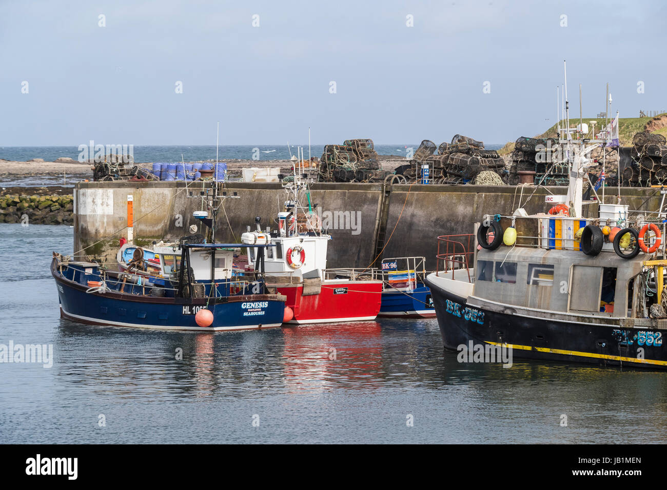 Seahouses harbour, Northumberland Stock Photo - Alamy