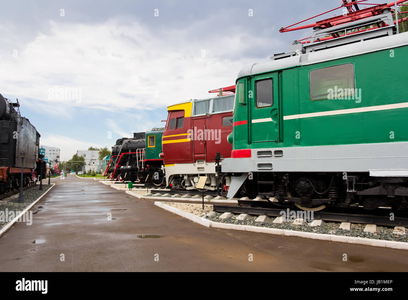Photo of Russian rail road locomotive in Samara Stock Photo - Alamy