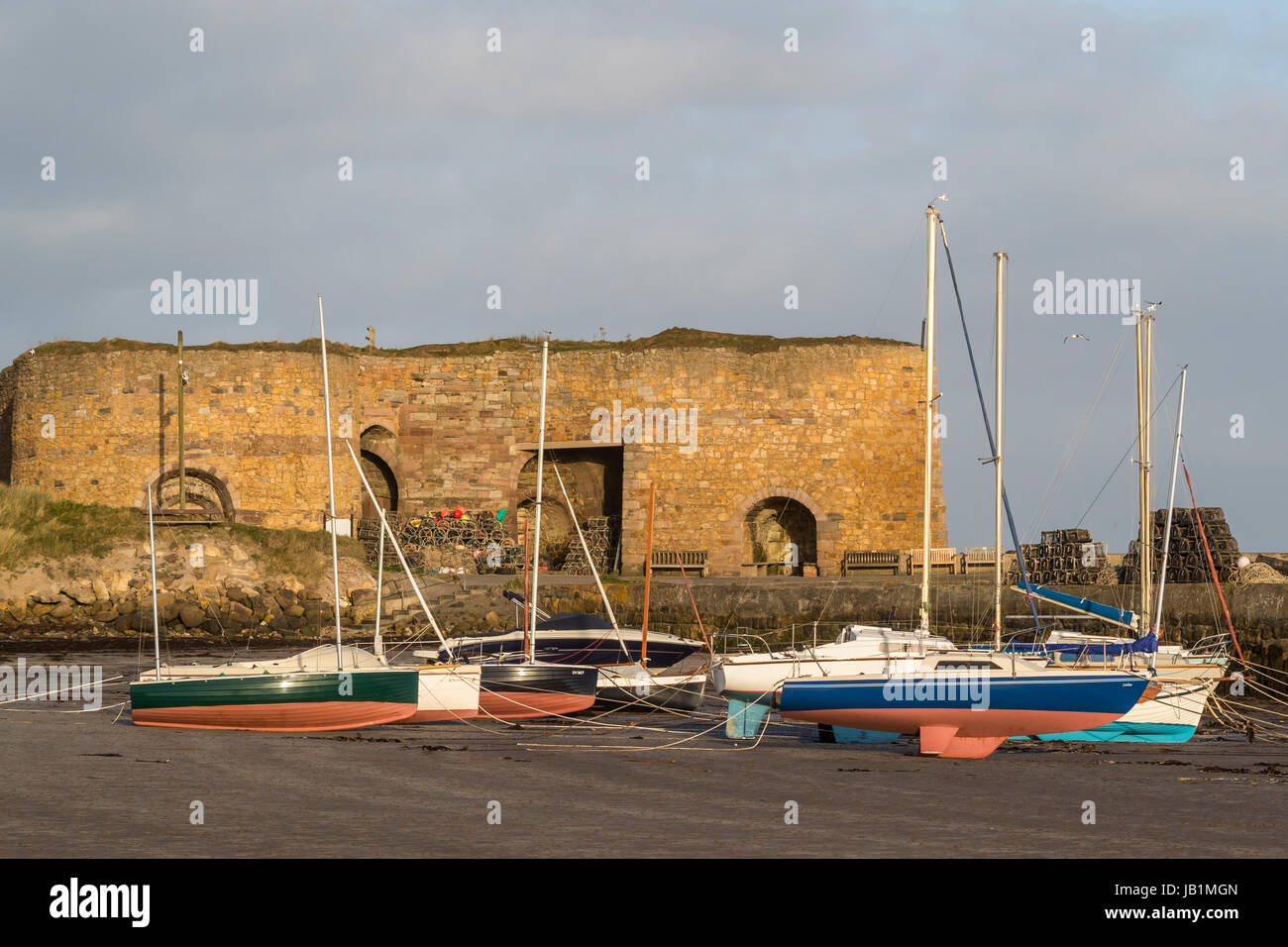 Beadnell harbour, Beadnell Bay, Northumberland, UK Stock Photo - Alamy