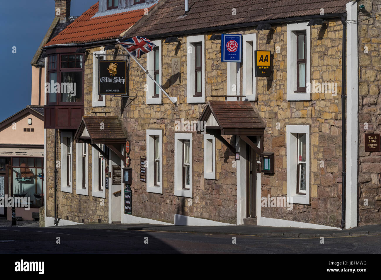 The Old Ship Hotel, Seahouses, Northumberland UK Stock Photo - Alamy